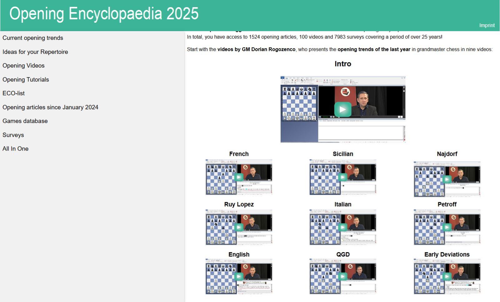 The new Opening Encyclopaedia 2025 - Your easy access to opening theory | ChessBase